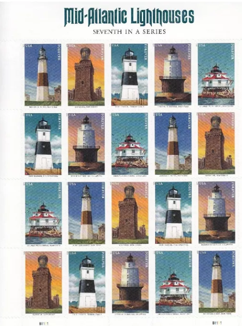 Mid Atlantic Lighthouses Forever First Class Postage Stamps – Trusted ...